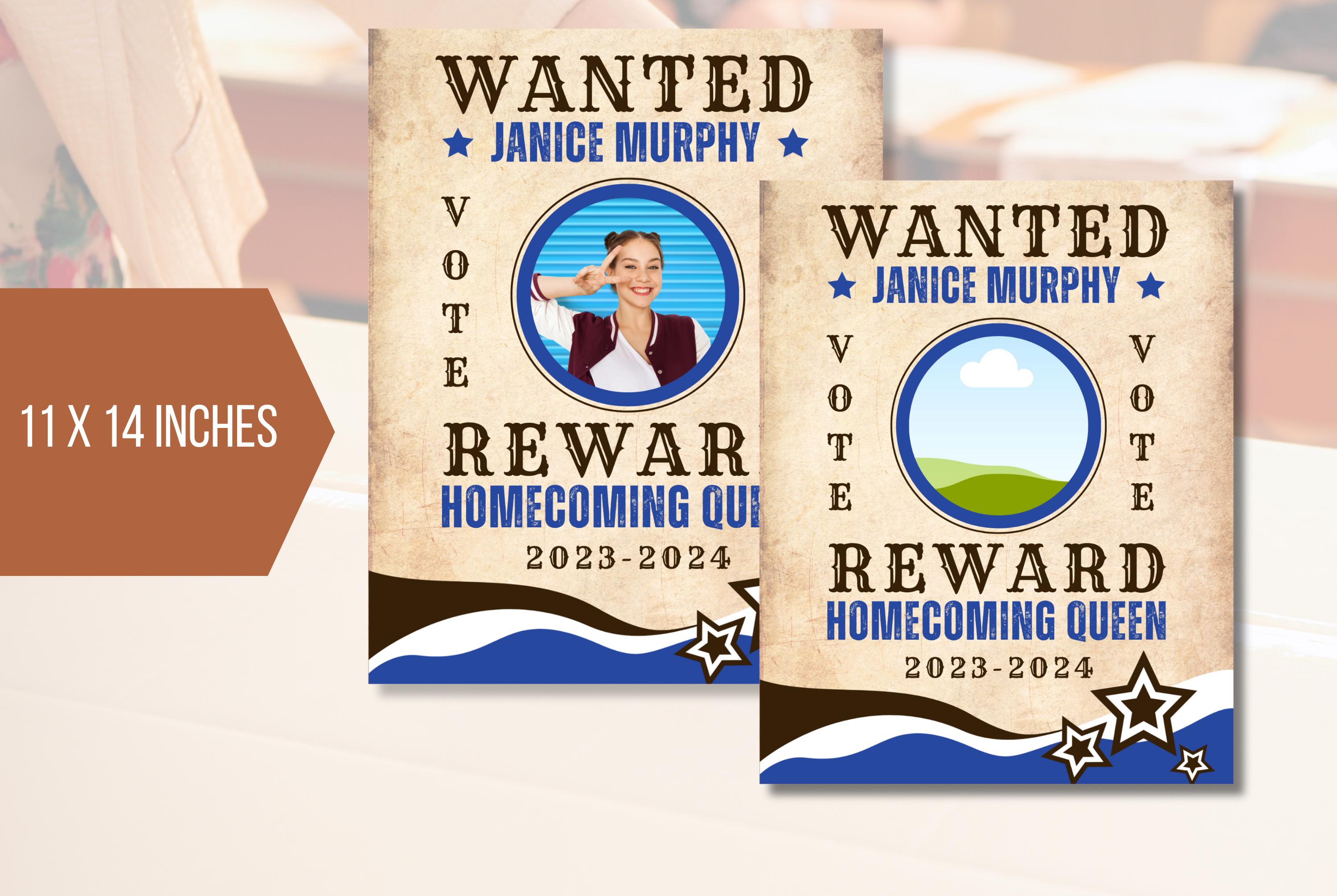 EDITABLE Presidential Campaign Poster, WANTED Homecoming Queen ...