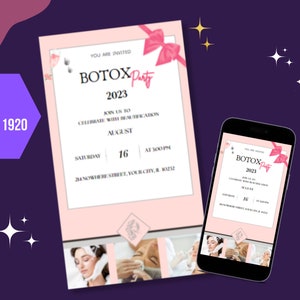EDITABLE Botox Party Flyer, Botox Party Invitation, Botox Party Invite ...