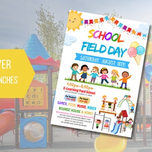 EDITABLE School Field Day Flyer, School Family Benefit Carnival ...