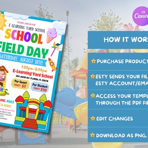 EDITABLE School Field Day Flyer, School Family Benefit Carnival ...