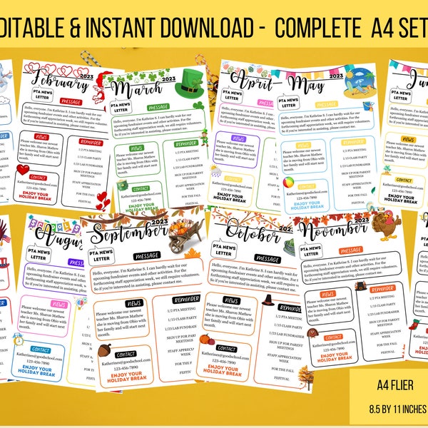 Newsletter Template, - Etsy