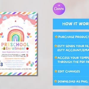 EDITABLE Preschool Enrollment Flyer, Registration Flyer, Pre-k Open ...