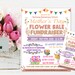 EDITABLE Mother's Day Flower Fundraiser Flyer, Printable Invite ...