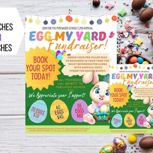 Egg My Yard Event Flyer Printable, Editable Egg Event Easter Bunny ...