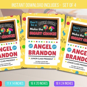 EDITABLE Presidential Campaign Poster, Smartie Student Poster, Class ...