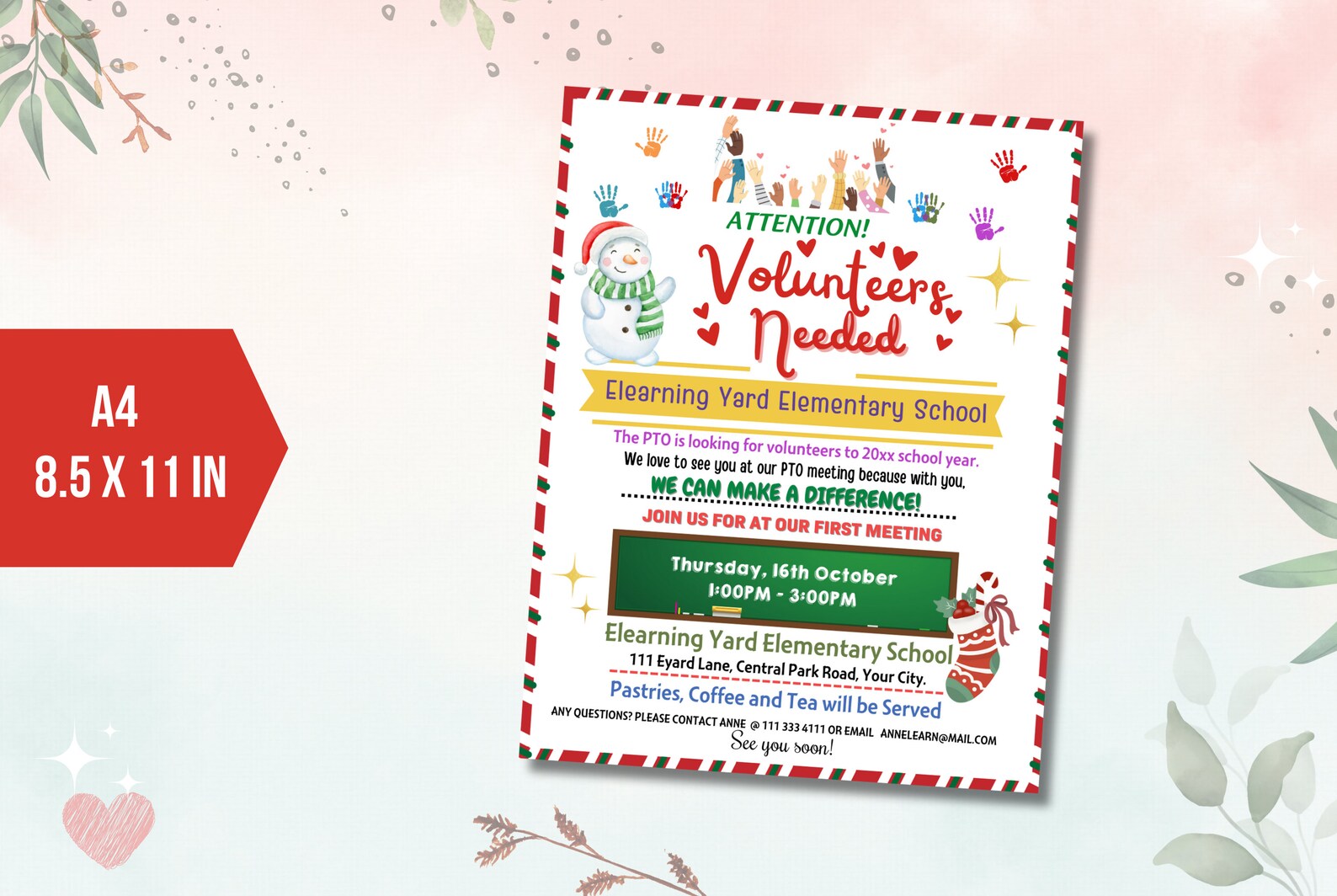 EDITABLE Volunteer Recruitment Flyer, Volunteers Needed Flyer Template ...