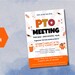 EDITABLE November PTO Meeting Handout Flyer, School Information Meeting ...