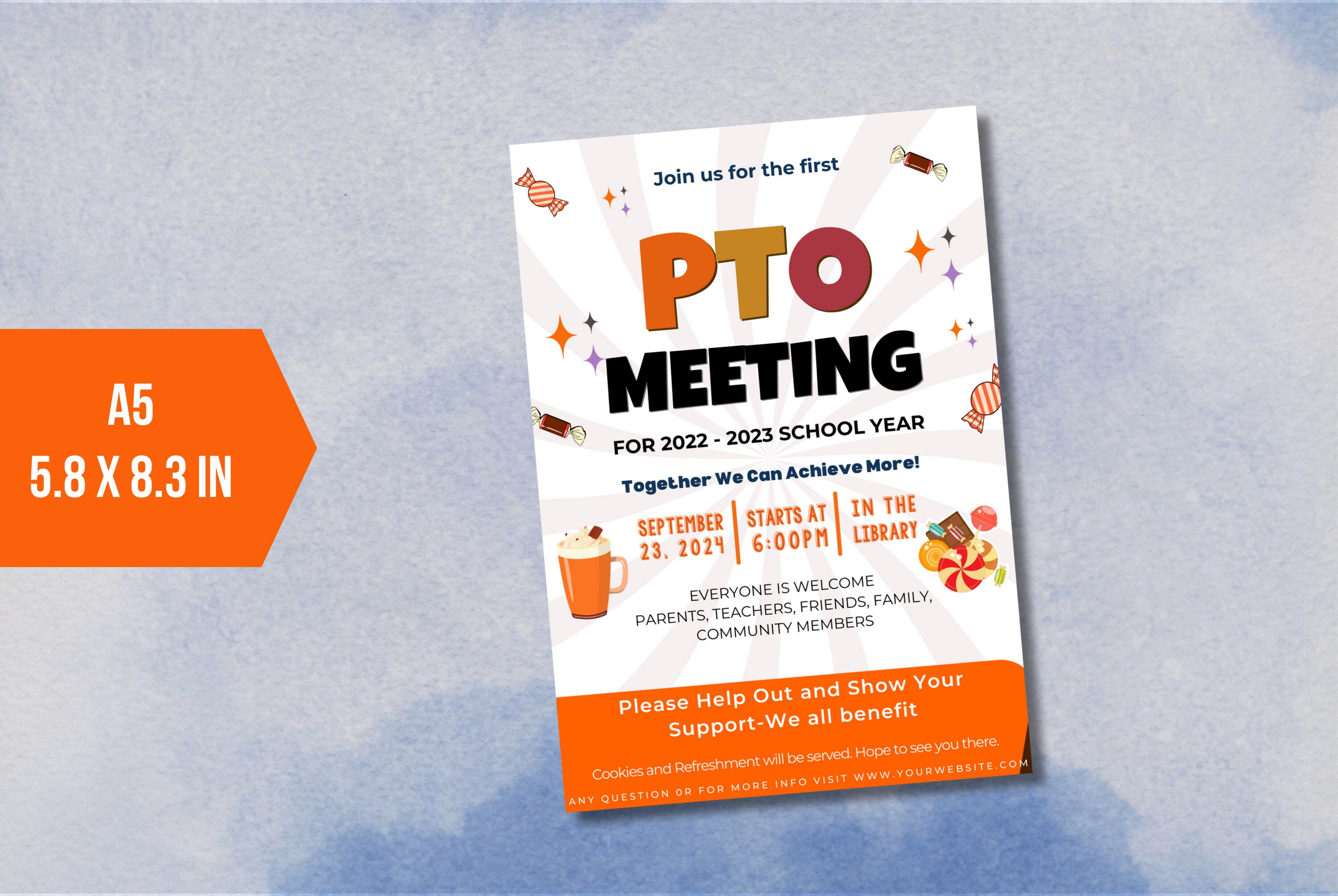 EDITABLE November PTO Meeting Handout Flyer, School Information Meeting ...