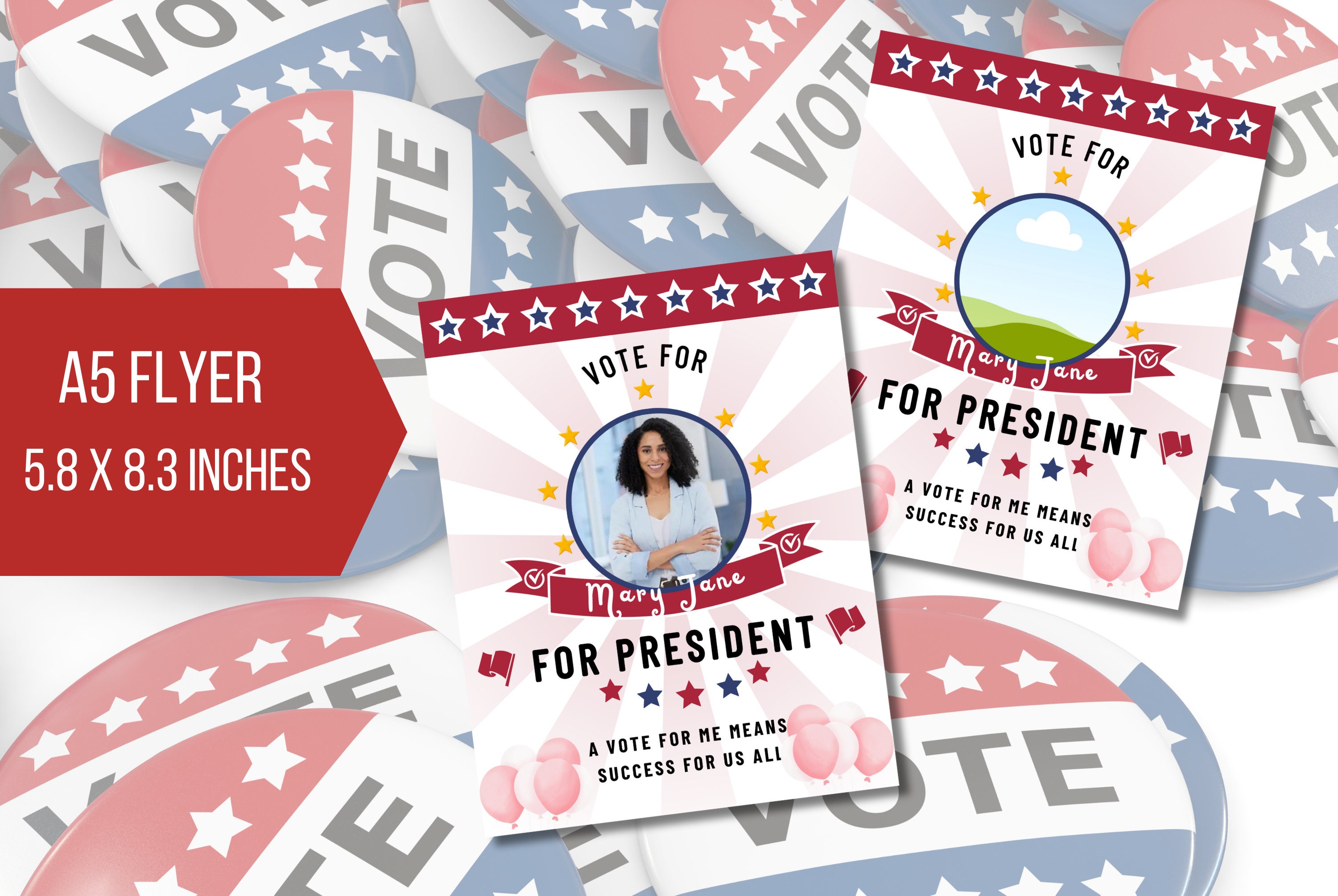 EDITABLE Presidential Campaign Poster, Class Campaign President, High ...
