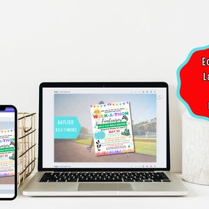 EDITABLE Walkathon Fundraiser Flyer, 6k 11k Race School Fundraising ...