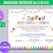 Printable Kindergarten Diploma, Editable School Diploma Certificate ...