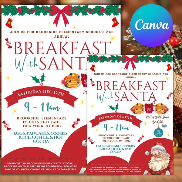 Church Breakfast Editable Flyers - Etsy