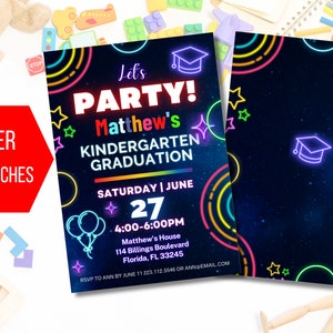 EDITABLE Kindergarten Graduation Invitation Flyer, Printable ...