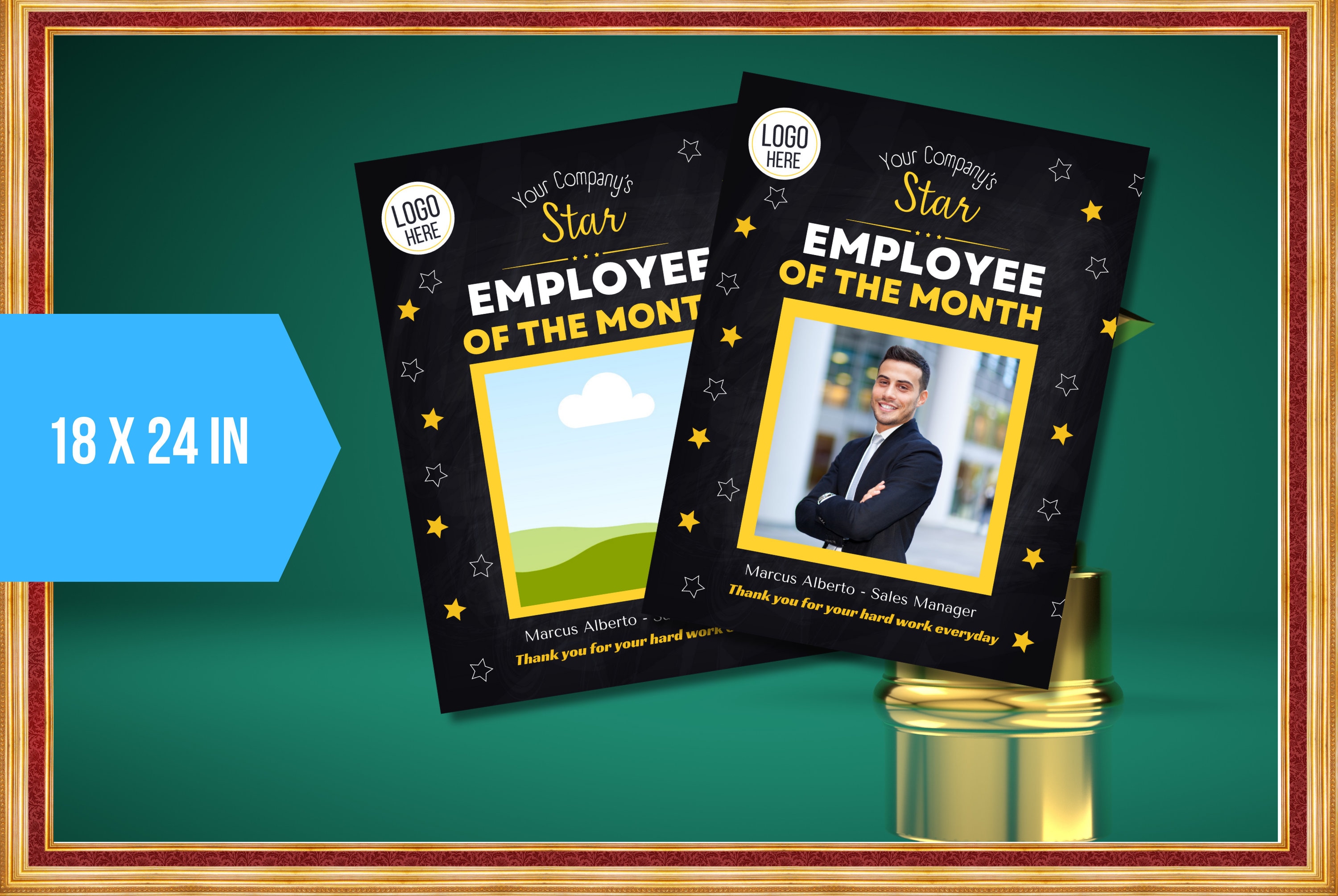 Editable Employee of the Month Flyer Employee Appreciation - Etsy