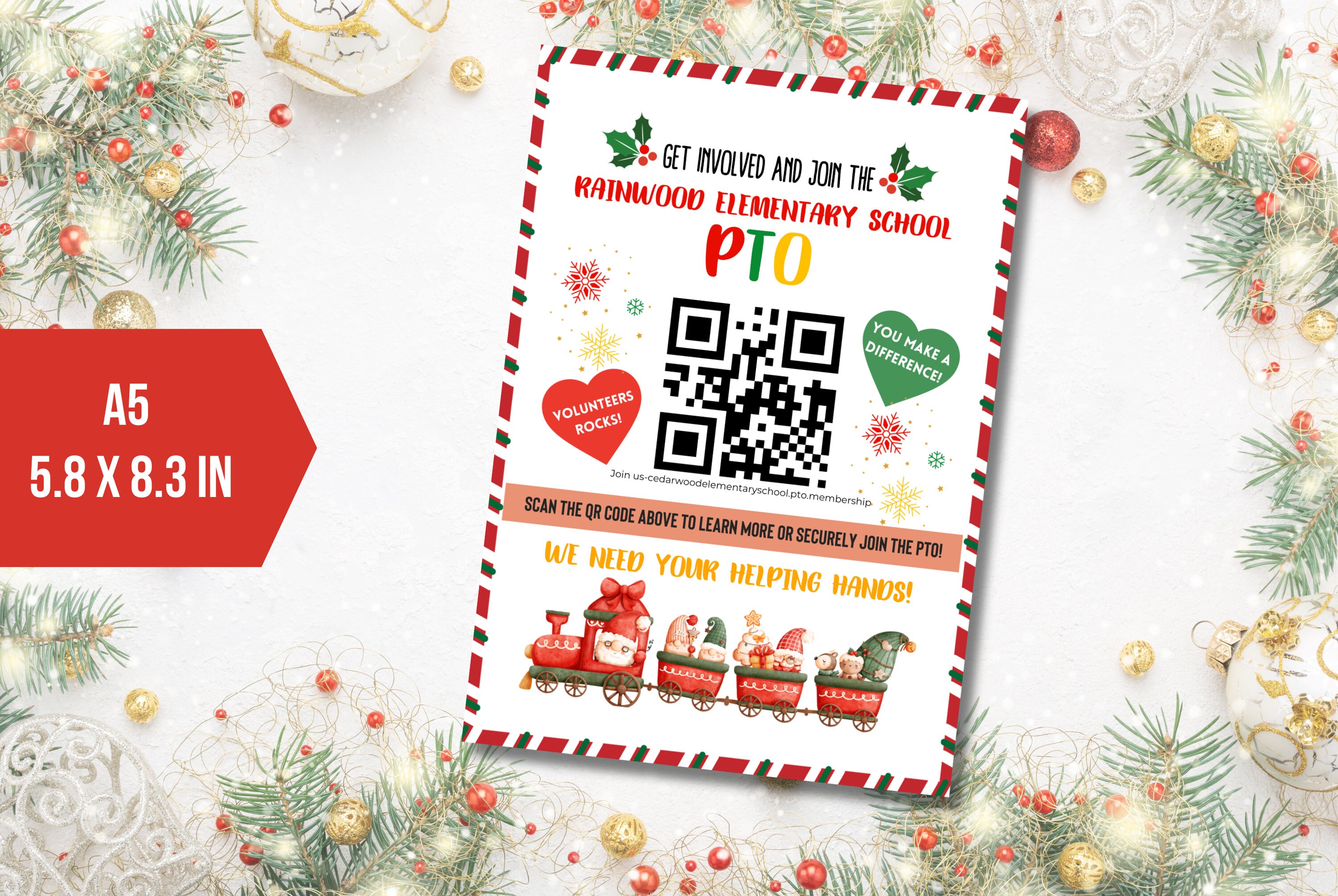 EDITABLE School PTO Recruitment Flyer With QR Code, Printable Handout ...