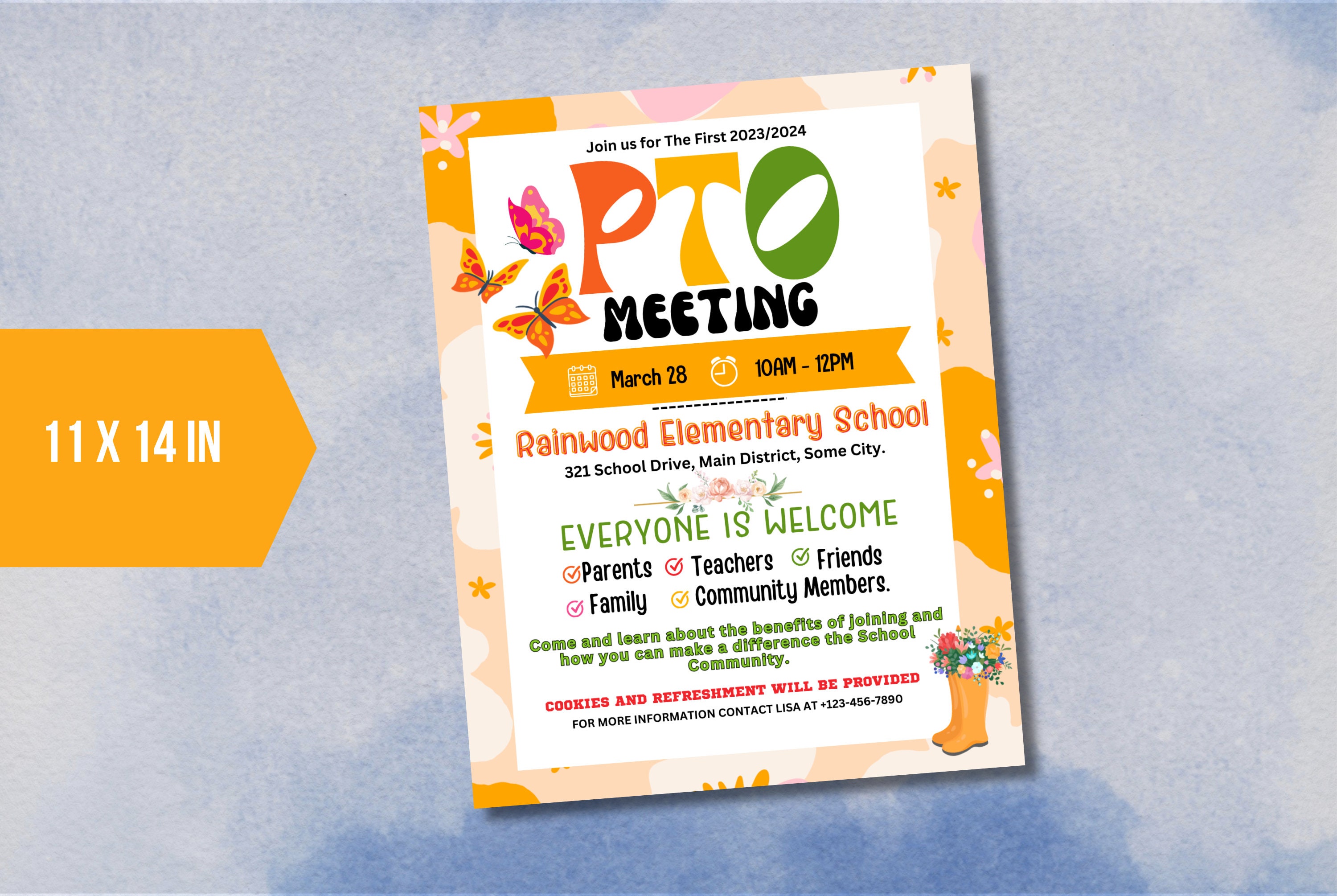 EDITABLE March PTO Meeting Handout Flyer School Information - Etsy