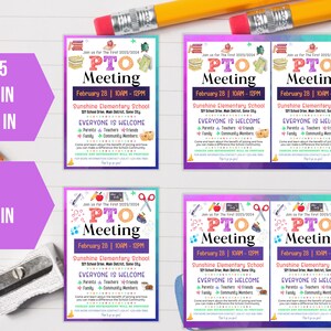 Editable PTO Flyer Bundle Printable School PTO Information - Etsy