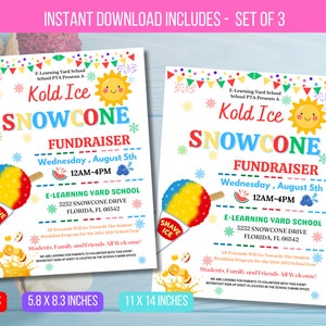 DOWNLOAD Snowcone Fundraiser Flyer, Appreciation Week, Ice Cream Party ...
