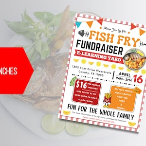 EDITABLE Fish Fry Fundraiser Flyer, Fish Fry Fundraiser Invitation, PTO ...