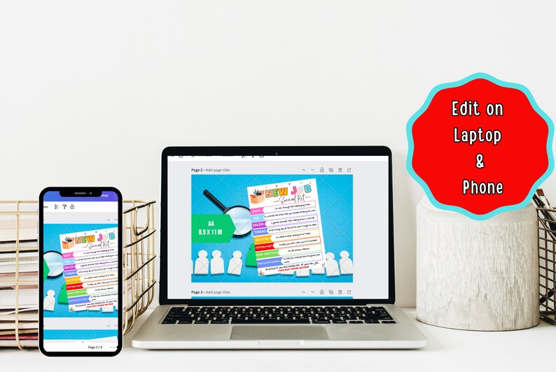 EDITABLE Job Survival Kit Template, First Day at Job, Congratulation ...