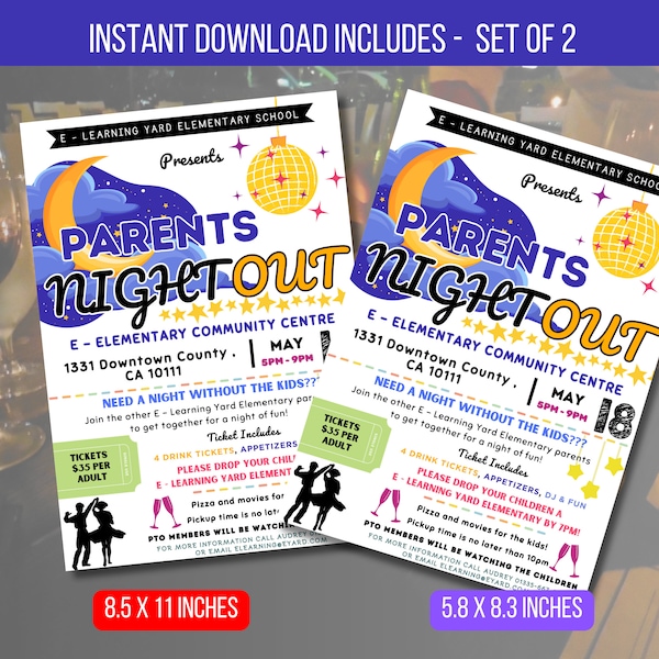 Parent Night Out Flyer - Etsy