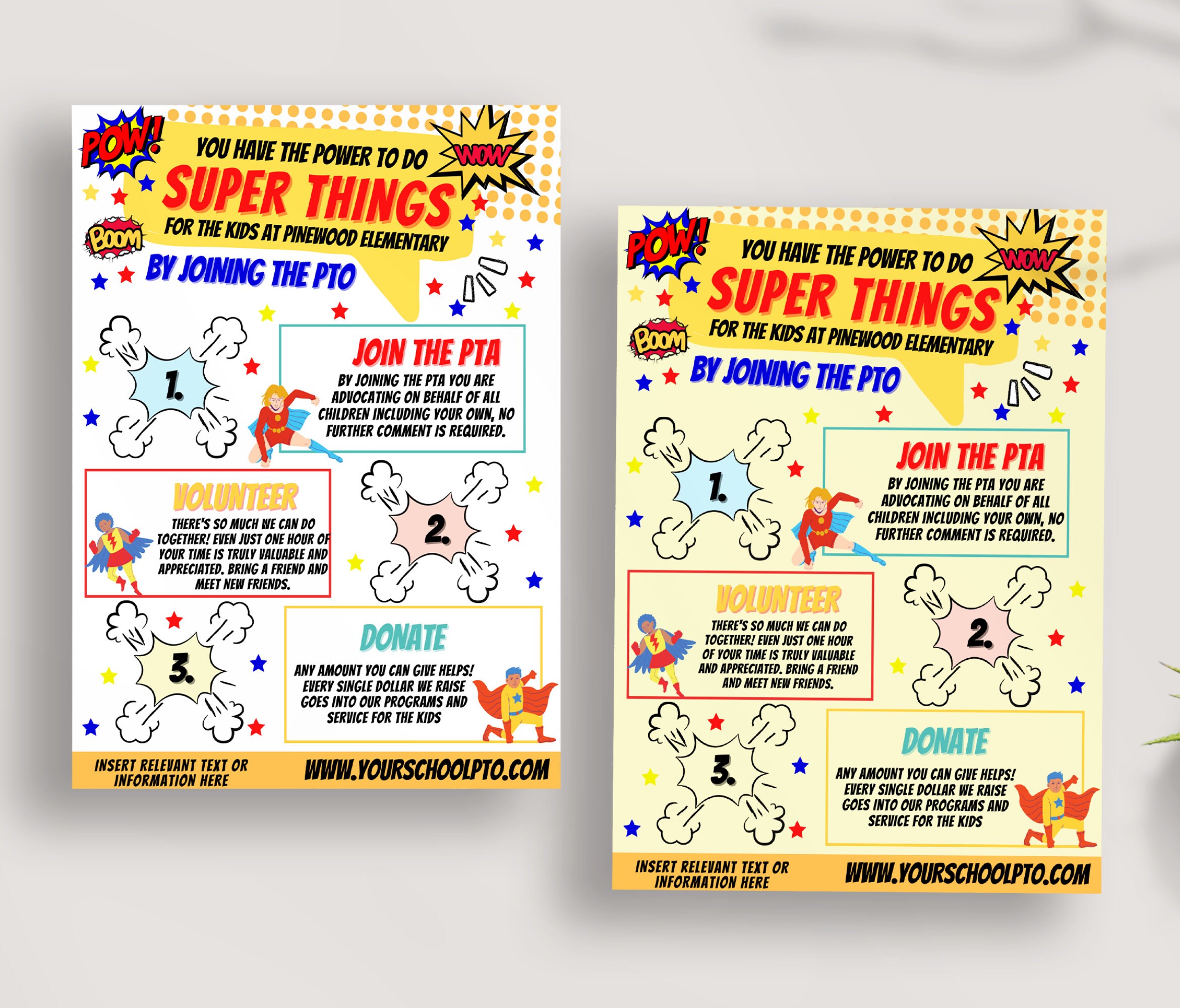 EDITABLE PTO PTA Recruitment Flyer, School Fundraiser Event, Volunteer ...