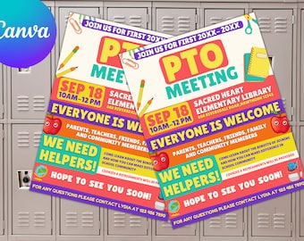 PTA Meeting Flyer Template Join the PTA PTO Editable - Etsy