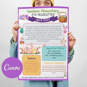 APRIL PTO Newsletter Flyer, School Easter Event Monthly Event, Why ...
