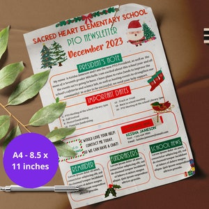 EDITABLE December PTO Newsletter Flyer, School Event, Why Volunteer ...