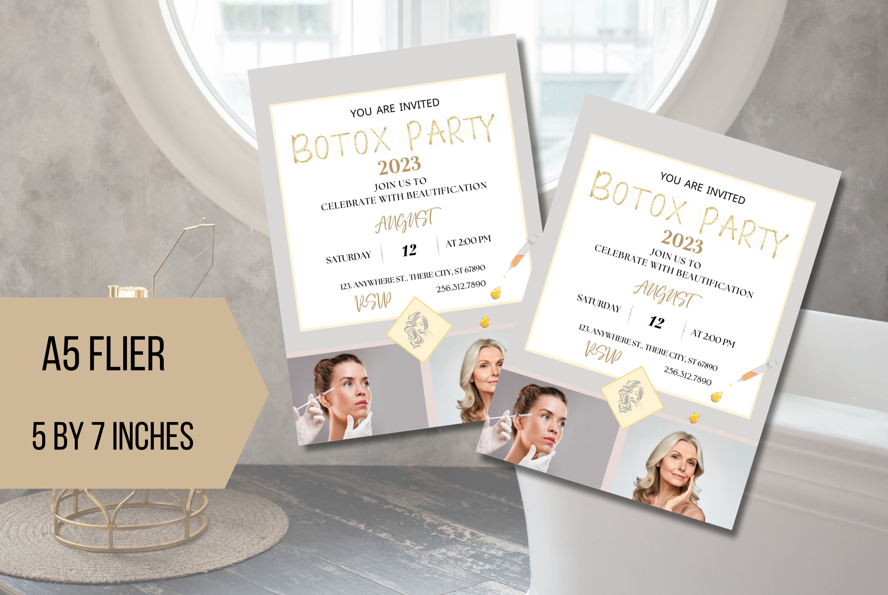 EDITABLE Botox Party Flyer Botox Party Invitation Botox - Etsy Canada