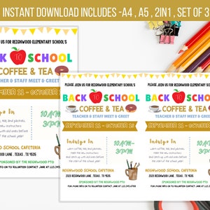 EDITABLE Back to School Meet and Greet Teacher and Staff, Coffee and ...