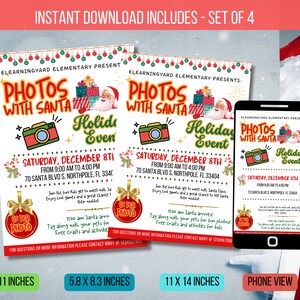 EDITABLE Photos With Santa Flyer, Printable Photos Invitation, Kid ...