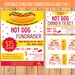 EDITABLE Hotdog Fundraiser Flyer With Ticket Printable PTA - Etsy