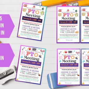 Editable PTO Flyer Bundle, Printable School PTO Information Forms ...