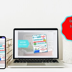 EDITABLE Cooler Raffle Ticket Fundraiser Flyer, School PTO PTA Flyer ...