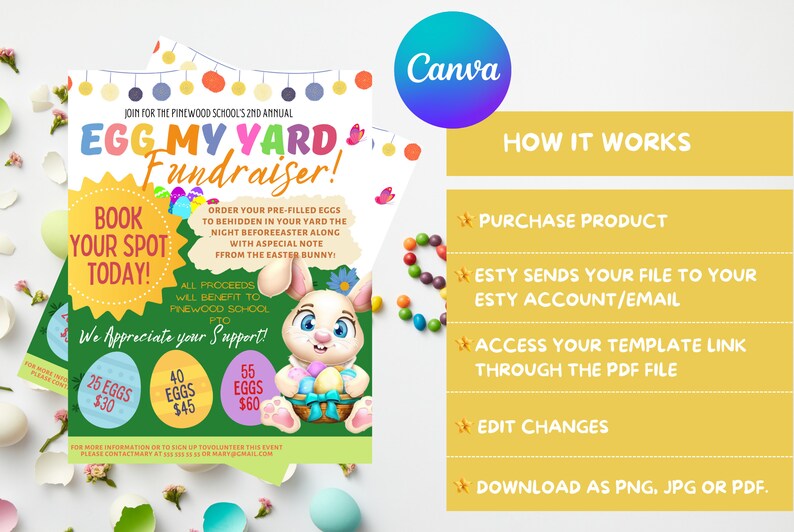 Egg My Yard Event Flyer Printable Editable Egg Event Easter - Etsy