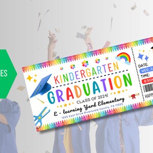 EDITABLE Pre School Graduation Ticket, Kindergarten Graduation, School ...