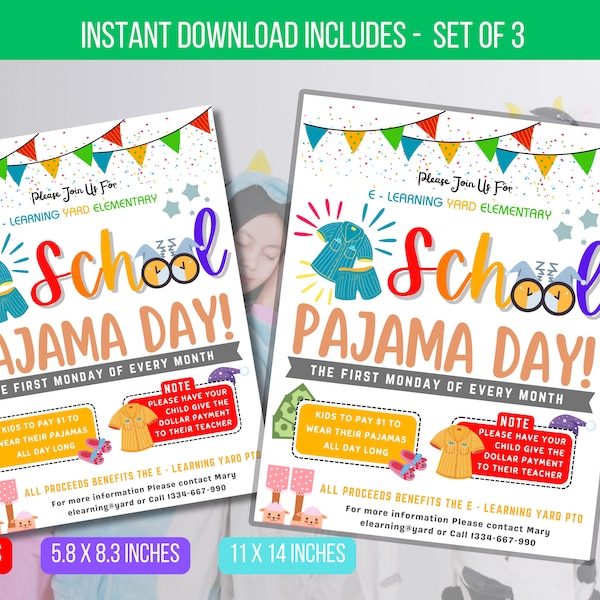 Pyjama Day Poster - Etsy Australia