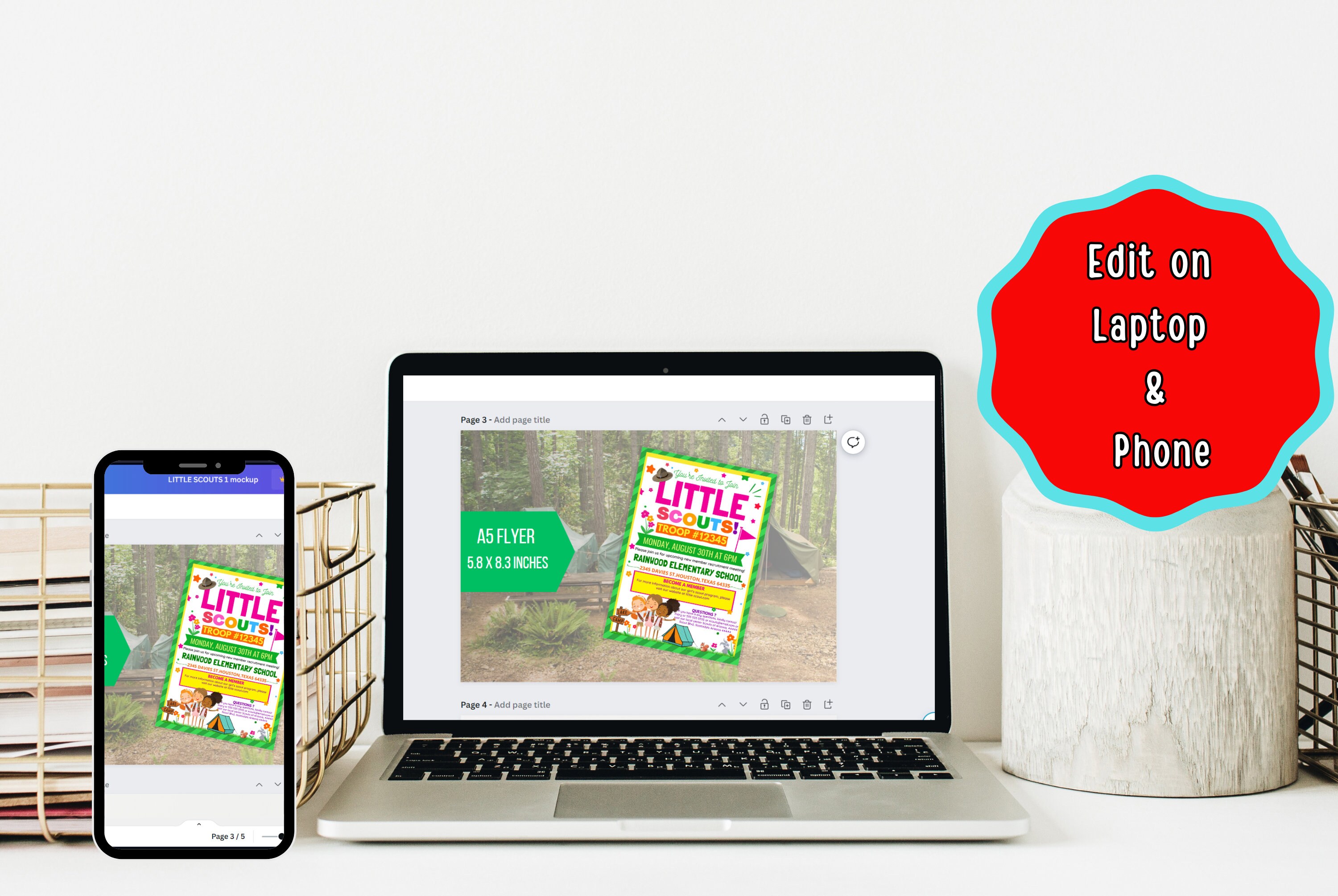 EDITABLE Scout Recruitment Flyer Troop Informational Meeting - Etsy