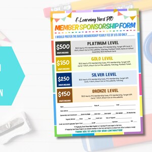 EDITABLE PTO Flyer Package, Printable School Pto Information Form ...