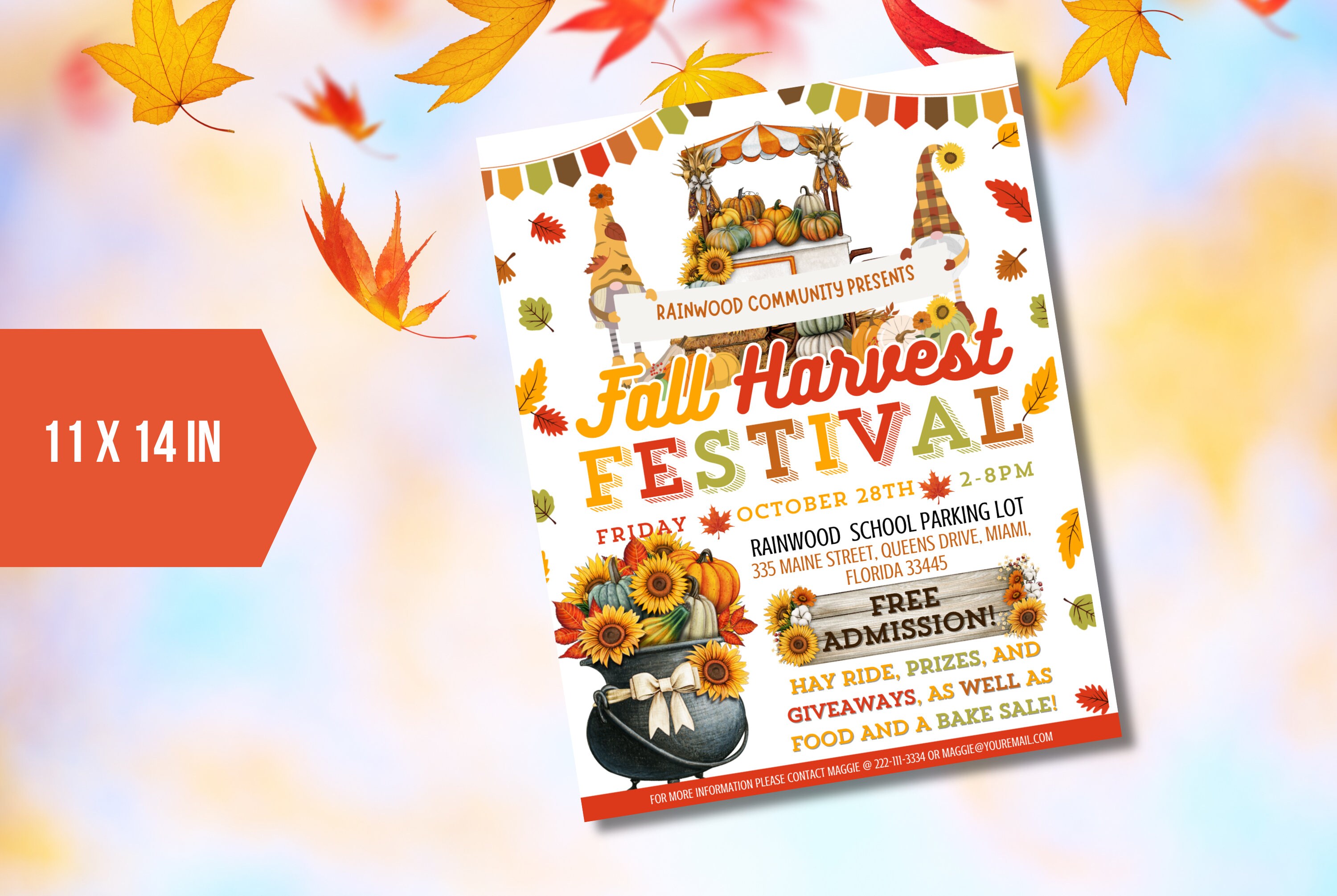 EDITABLE Fall Harvest Festival Invitation Flyer School Event - Etsy