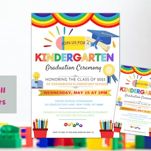 Kindergarten Graduation Invitation, Editable Kindergarten Graduation ...