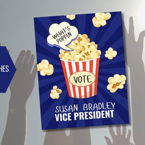 EDITABLE What's Popping Presidential Campaign Poster, Class Campaign ...