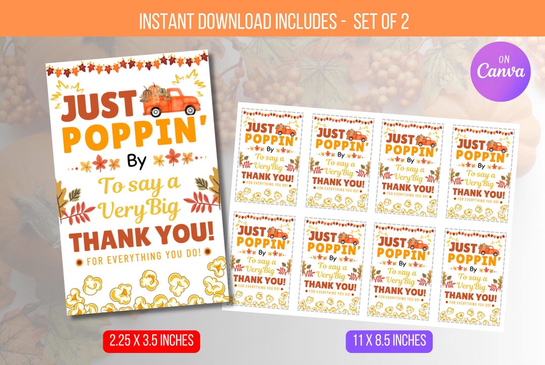 EDITABLE Fall Thank You Tags, Happy Thanksgiving Gift Tags Appreciation ...