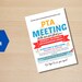 EDITABLE PTA Meeting Handout Flyer, School Information Meeting Flyer ...