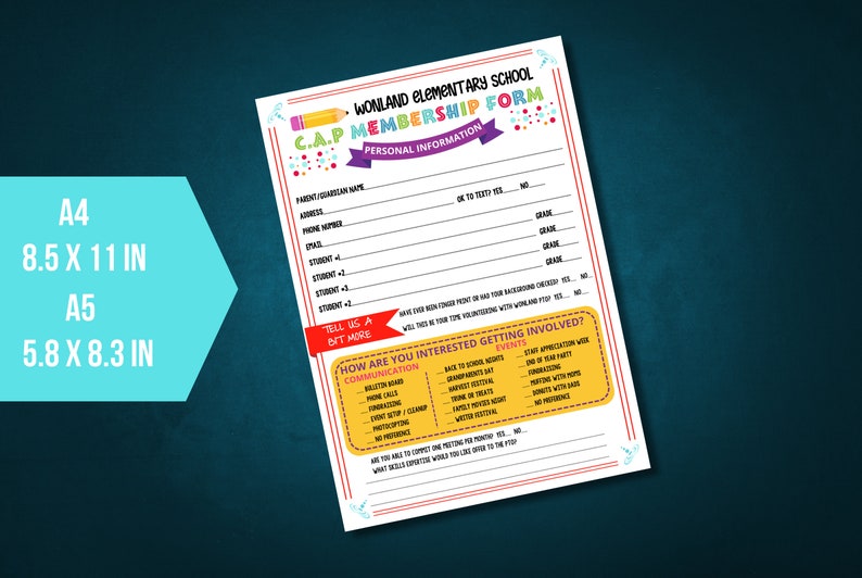 EDITABLE PTO PTA Complete Package Flyer, Sponsorship Form, Volunteer ...