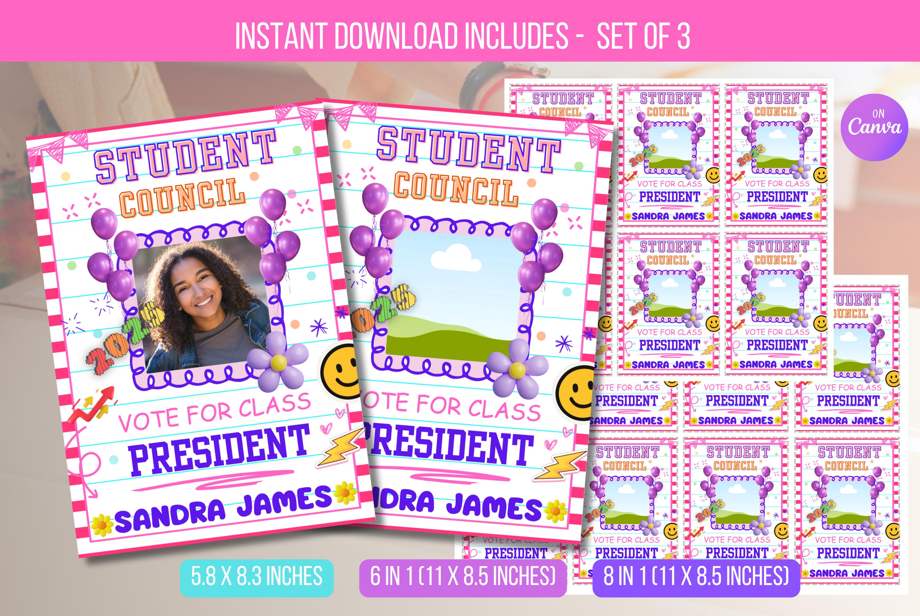 EDITABLE Student Council Campaign Flyer, School Election Flyer ...