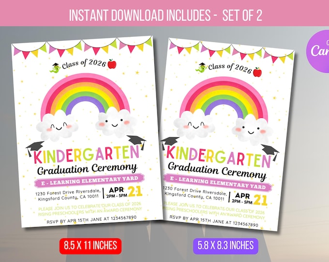 Editable Kindergarten Graduation Ceremony Program, Preschool Graduation ...