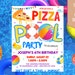 Pizza and Pool Party Invitation, End of School Party, Printable Invite ...