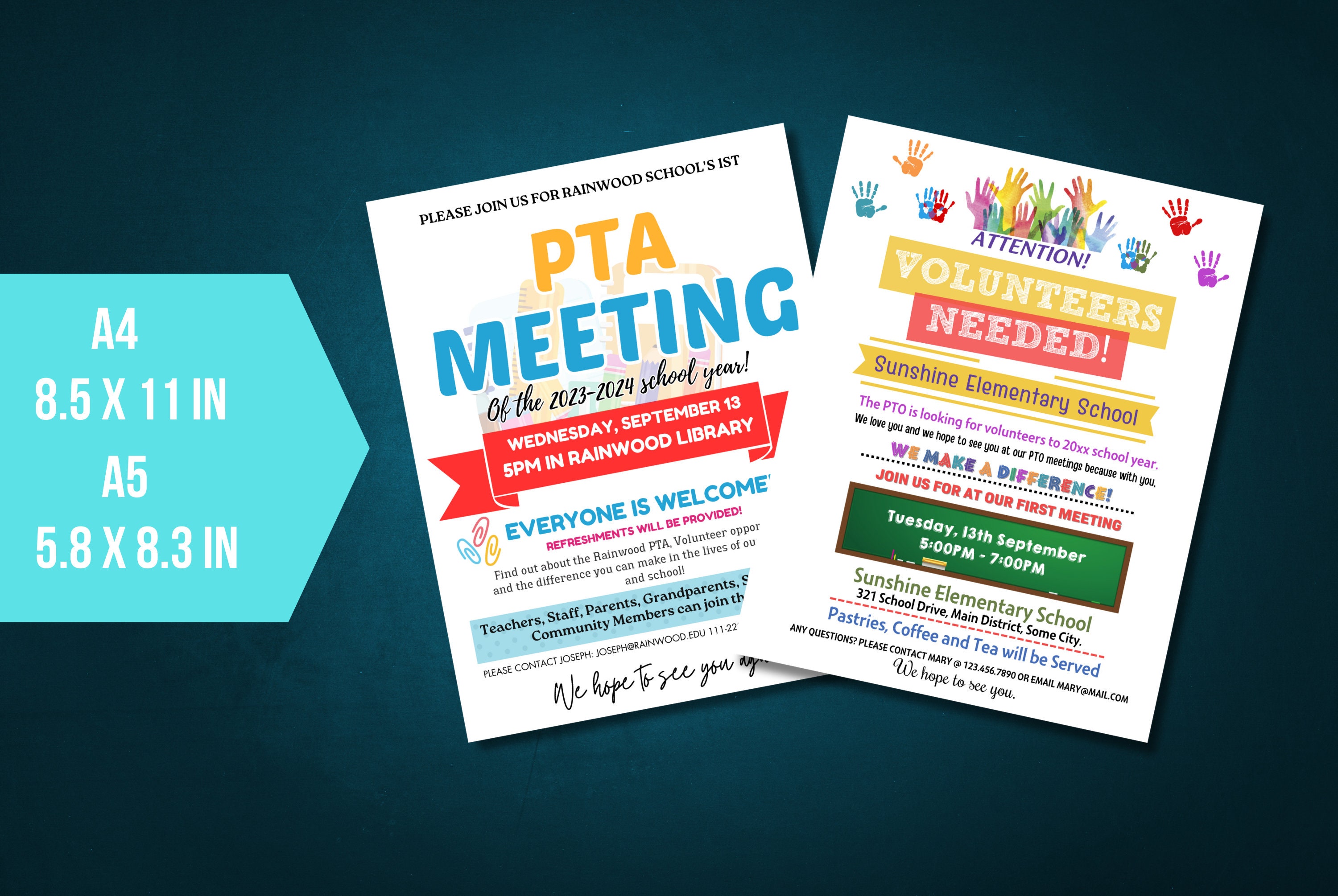 EDITABLE PTO Flyer Package Printable School Pto Information - Etsy ...